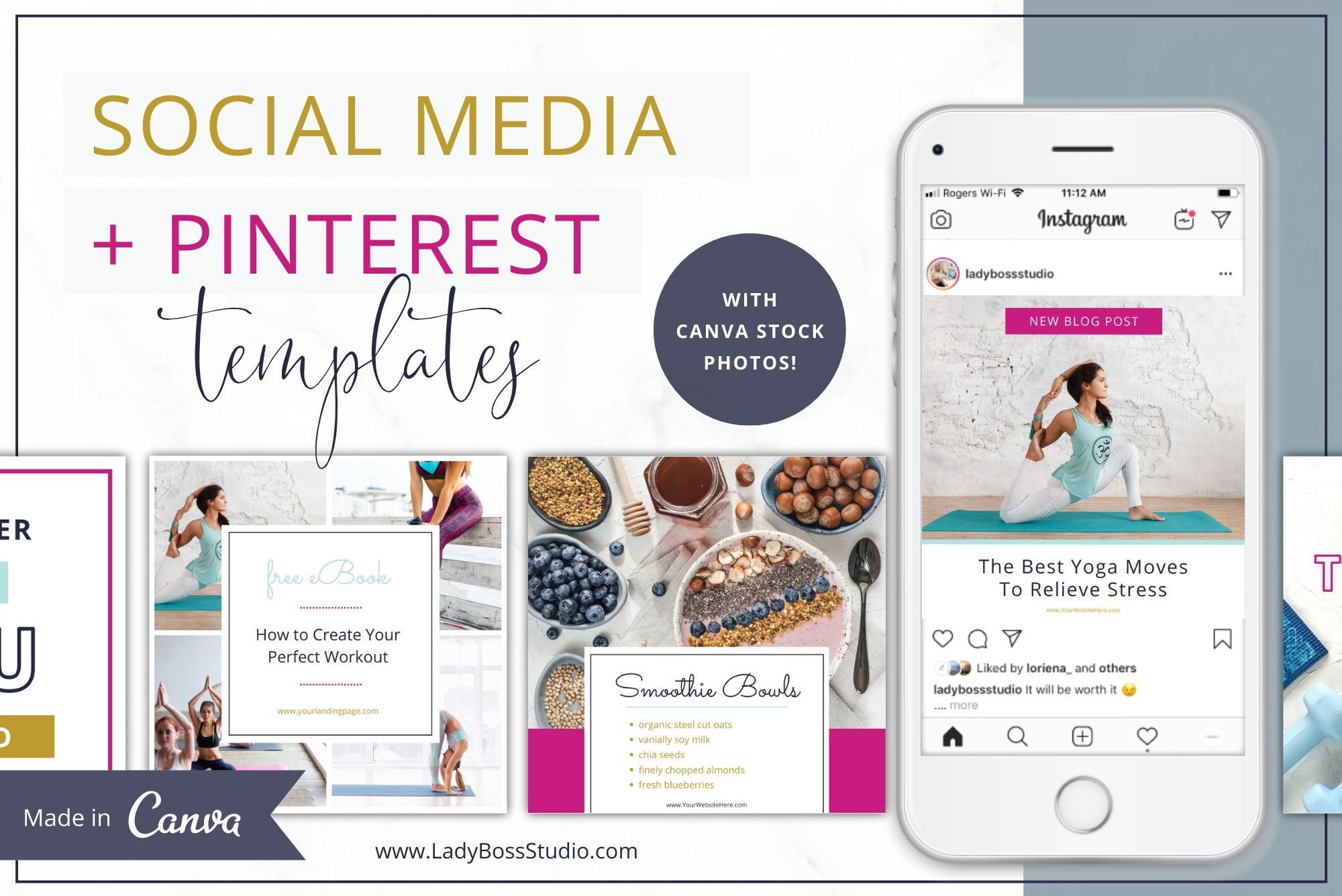 Social Media | Pinterest Templates B, a Social Media Template by Lady ...