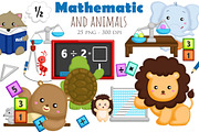 Mathematics Animal Cartoon Clipart, an Animal Illustration by ...