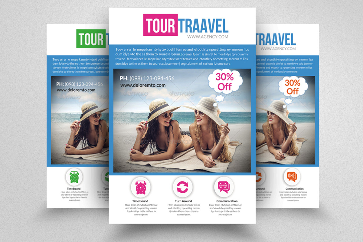 6 Tour Travel Flyers Bundle, a Flyer Template by Psd Templates ...