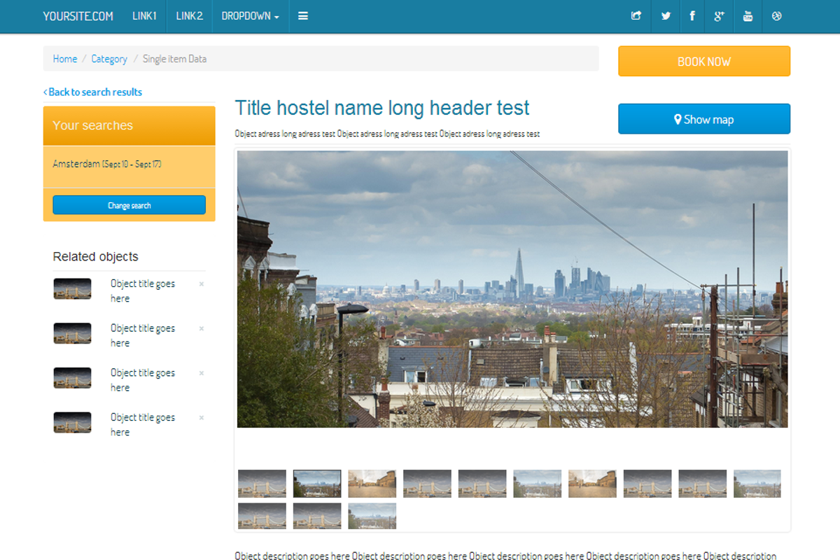 Booking portal responsive Bootstrap, a Websites & App Template by ...