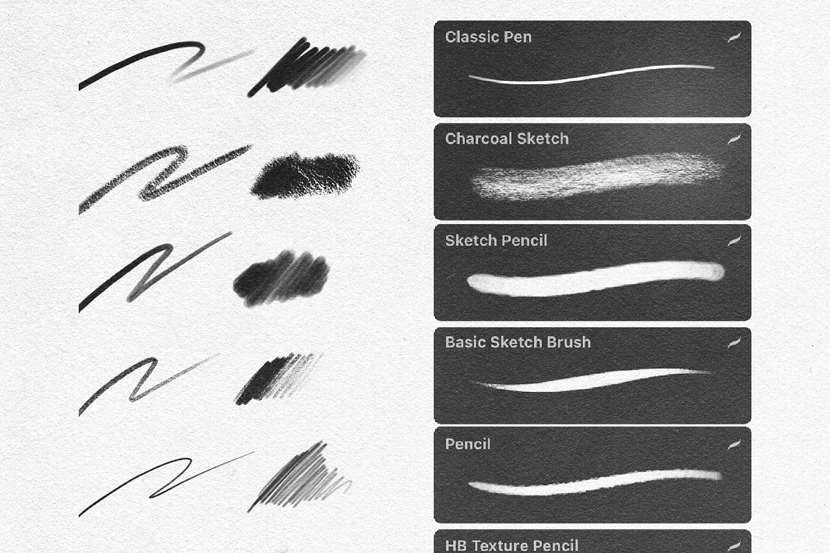 Pen Brushes For Procreate, a Brush Add-On by Easy Procreate