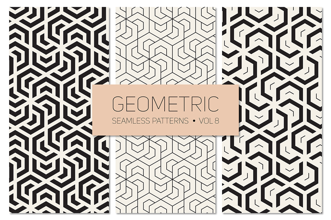 Geometric Seamless Patterns Set 8, a Pattern Graphic by Curly_Pat