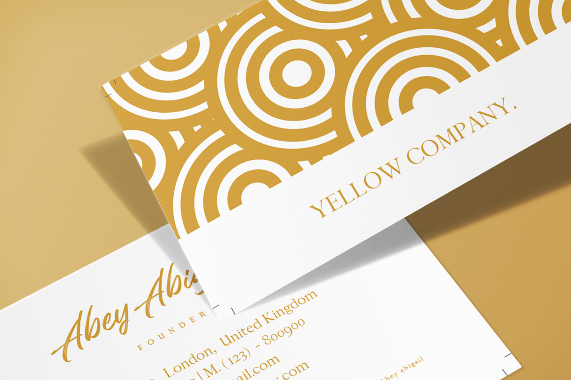Yellow Business cards, a Business Card Template by rzkaamlya
