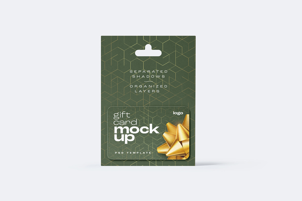 Gift Card Mockup Set, a Print Template by Deeplab