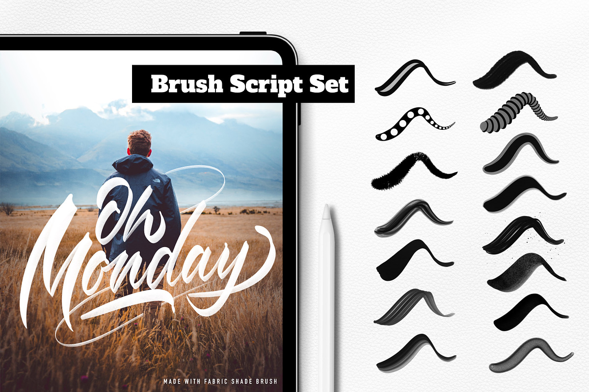 Lettering & Calligraphy Brush Set, a Brush Add-On by Ana Moreno ...