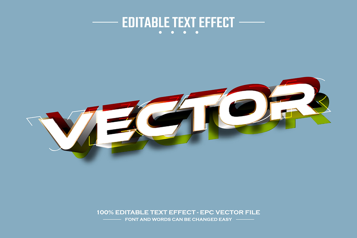 Gen X 3D editable text effect template