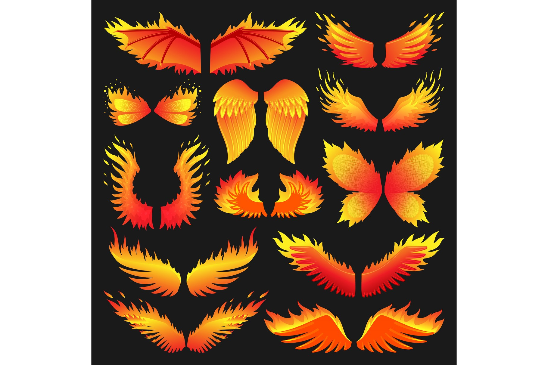Flame bird fire wings fantasy, an Object Graphic by RocketArt