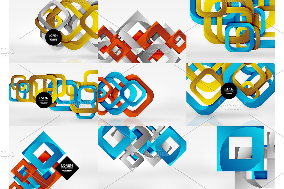 Set of 3d square abstract backgrounds, a Texture Graphic by antishock ...