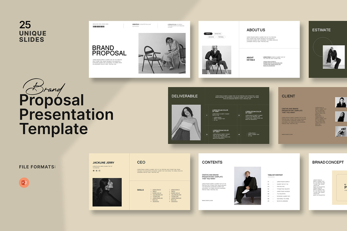 Brand Proposal PowerPoint Template, a Presentation Template by SparkPro ...