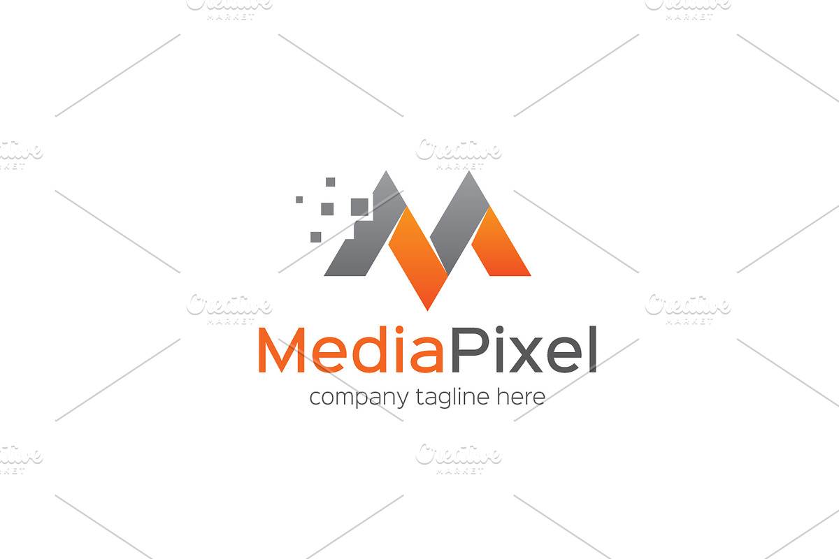 Media Pixel Letter M Logo, a Branding & Logo Template by XpertgraphicD
