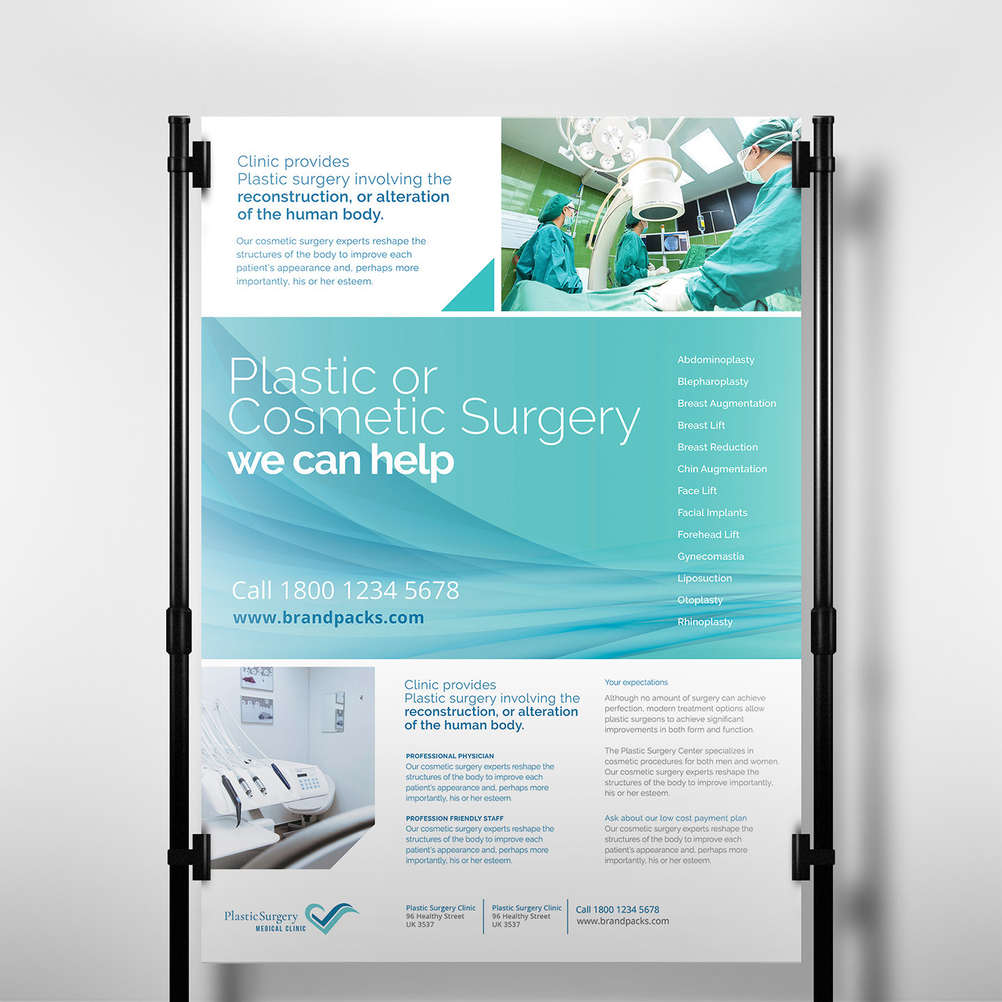 Plastic Surgery Poster Template, a Flyer Template by BrandPacks