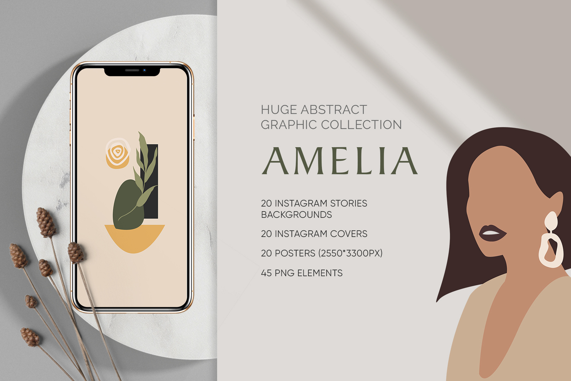 AMELIA - Huge Abstract Graphic, an Object Graphic by Lafnaeri