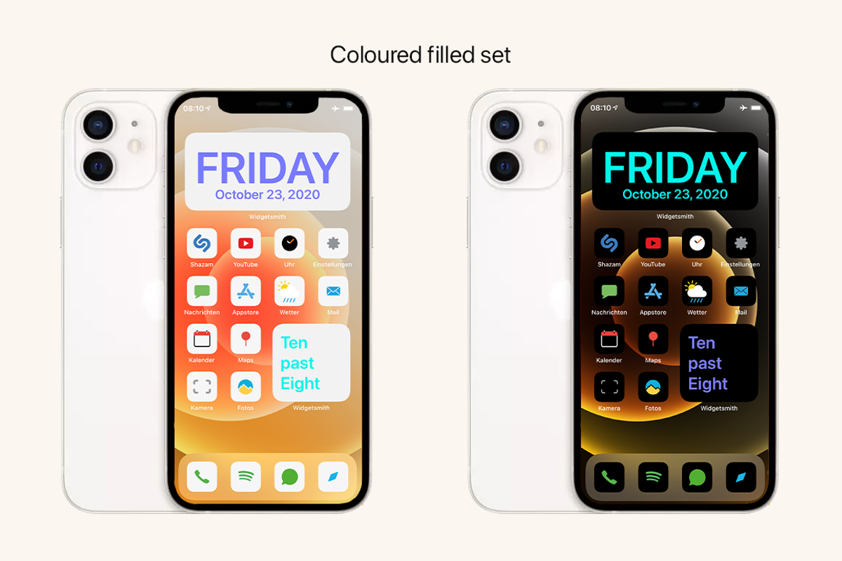 Minimal filled App Icon Bundle | Creative Market