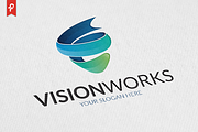 Vision Works Logo, a Branding & Logo Template by ft.studio