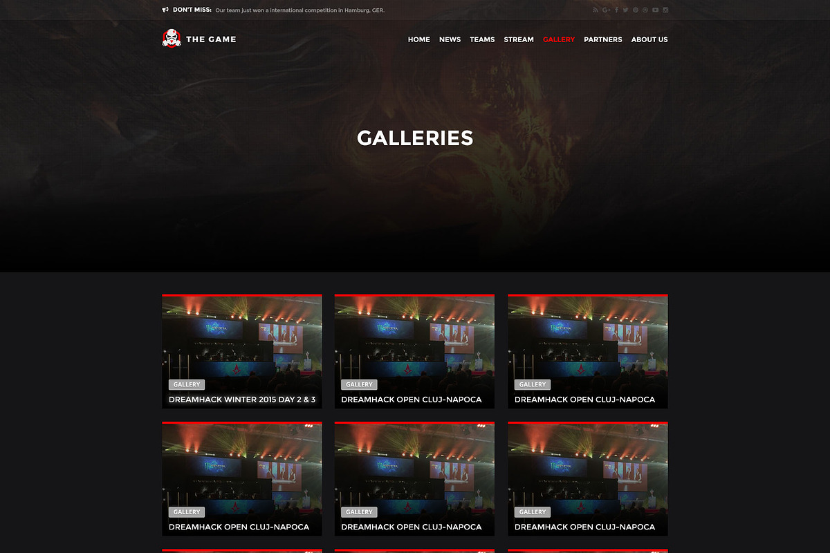 The Game - eSport PSD Gaming Templat, a Websites & App Template by Netbee