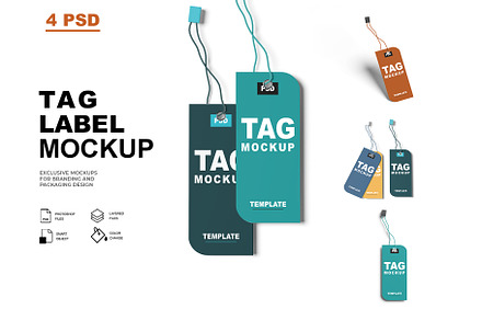 Tag / Label Logo Mockup | Product Mockups ~ Creative Market