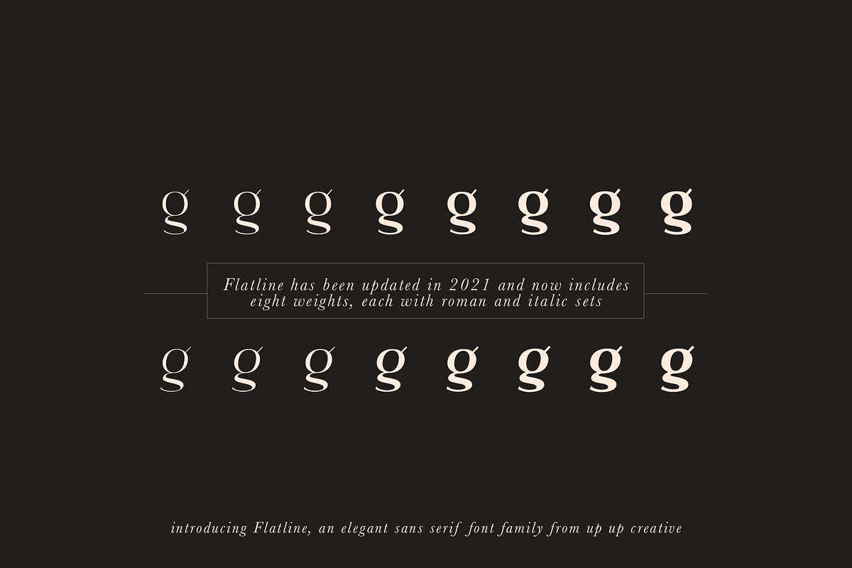 Flatline Sans Complete - 16 fonts, a Sans Serif Font by Up Up Creative