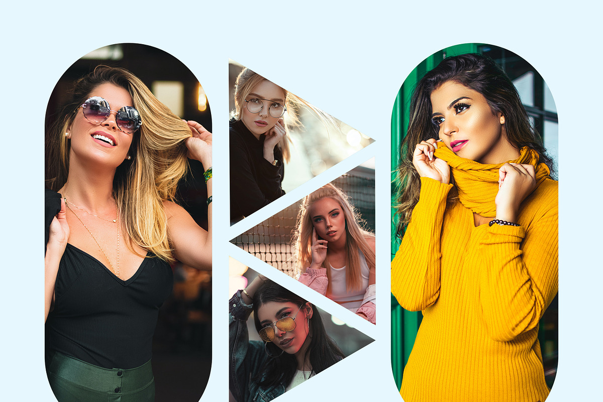 50 Collage Photo Frame Design Template Bundle