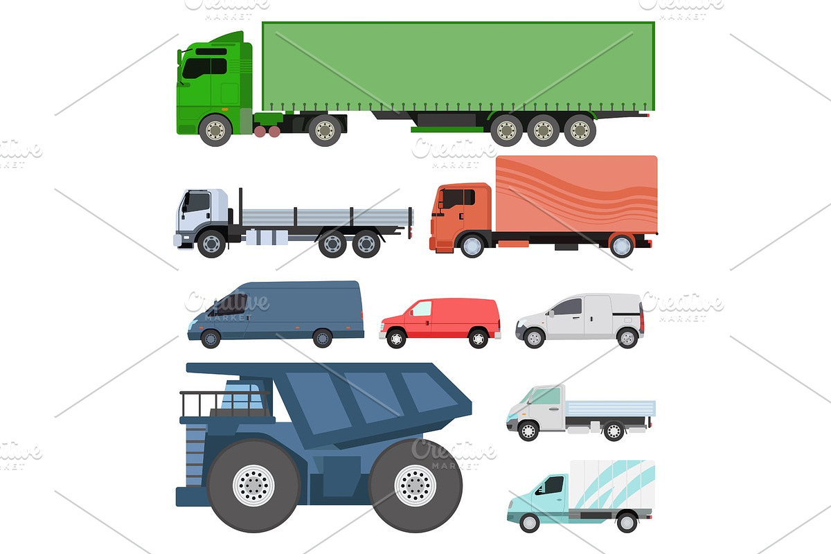 Different cars transport vector set., a Transportation Illustration by ...