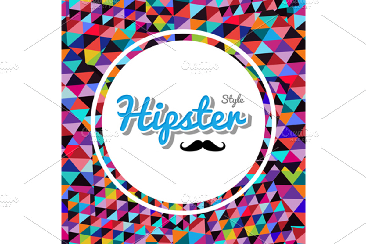 Retro hipsters triangle pattern, a Texture Illustration by Cienpies Design