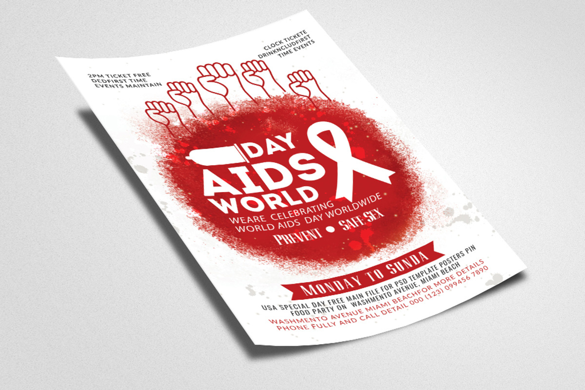 World AIDS Day Flyer/Poster, a Flyer Template by Psd Templates