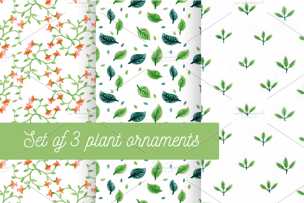 Hand drawing plant patterns, a Pattern Graphic by Svet22one | Creative ...