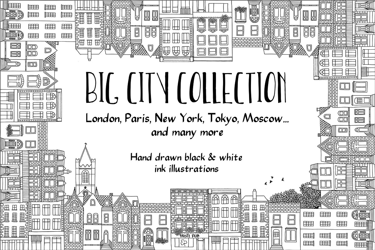 Big Hand Drawn City Collection, an Illustration by Franzi draws