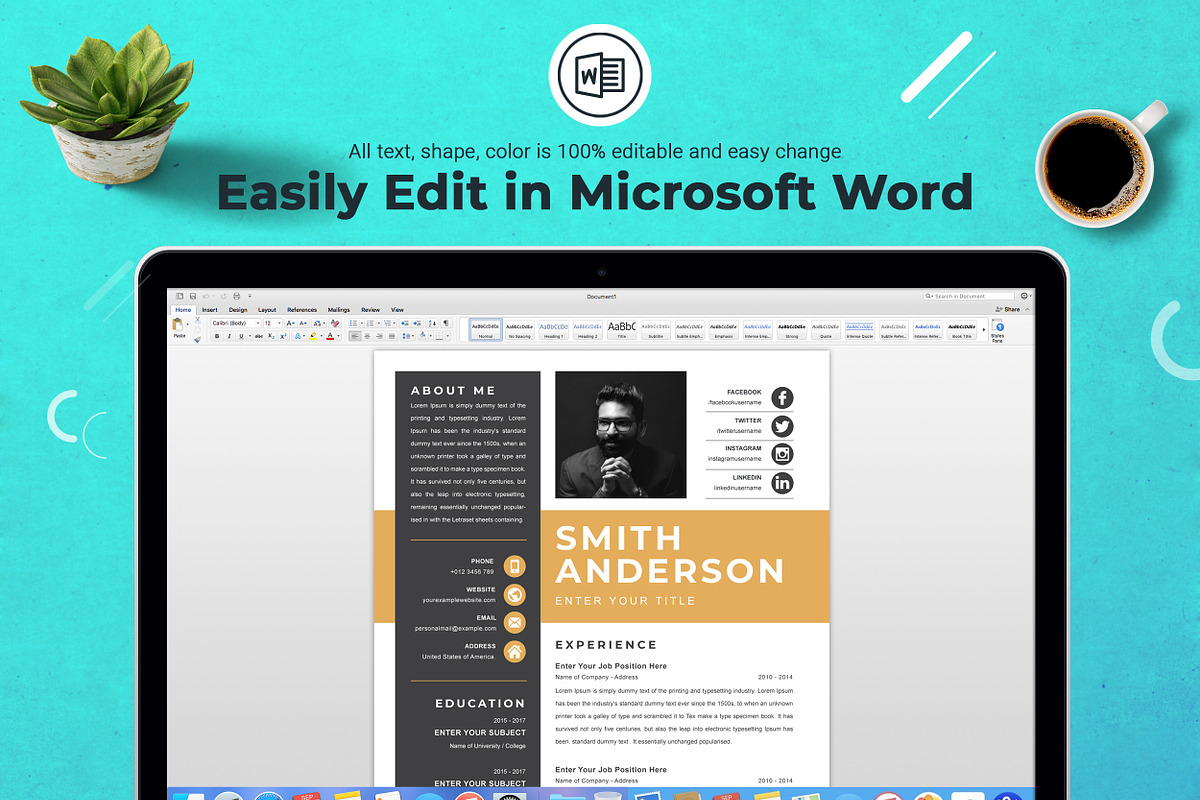 New Resume CV Design 2021 | Creative Market