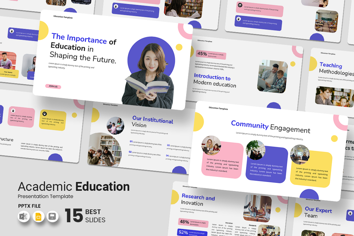 Academic Education - Google Slides, a Presentation Template by QR ...