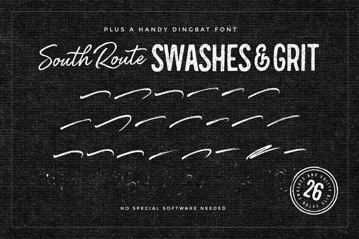 South Route Font Duo & Extras, a Script Font by Nicky Laatz