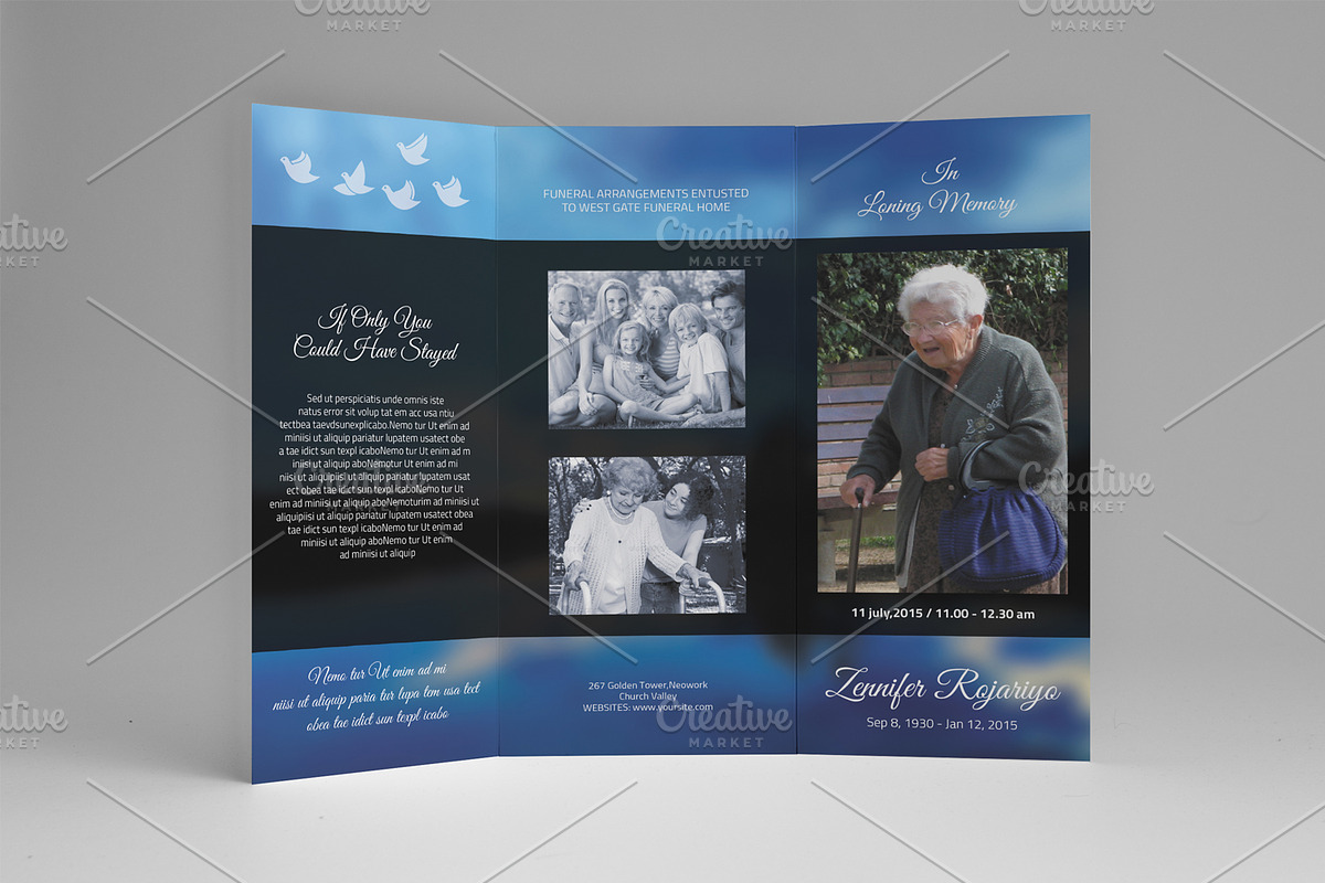 Trifold Funeral Template-V314, a Brochure Template by Template Shop