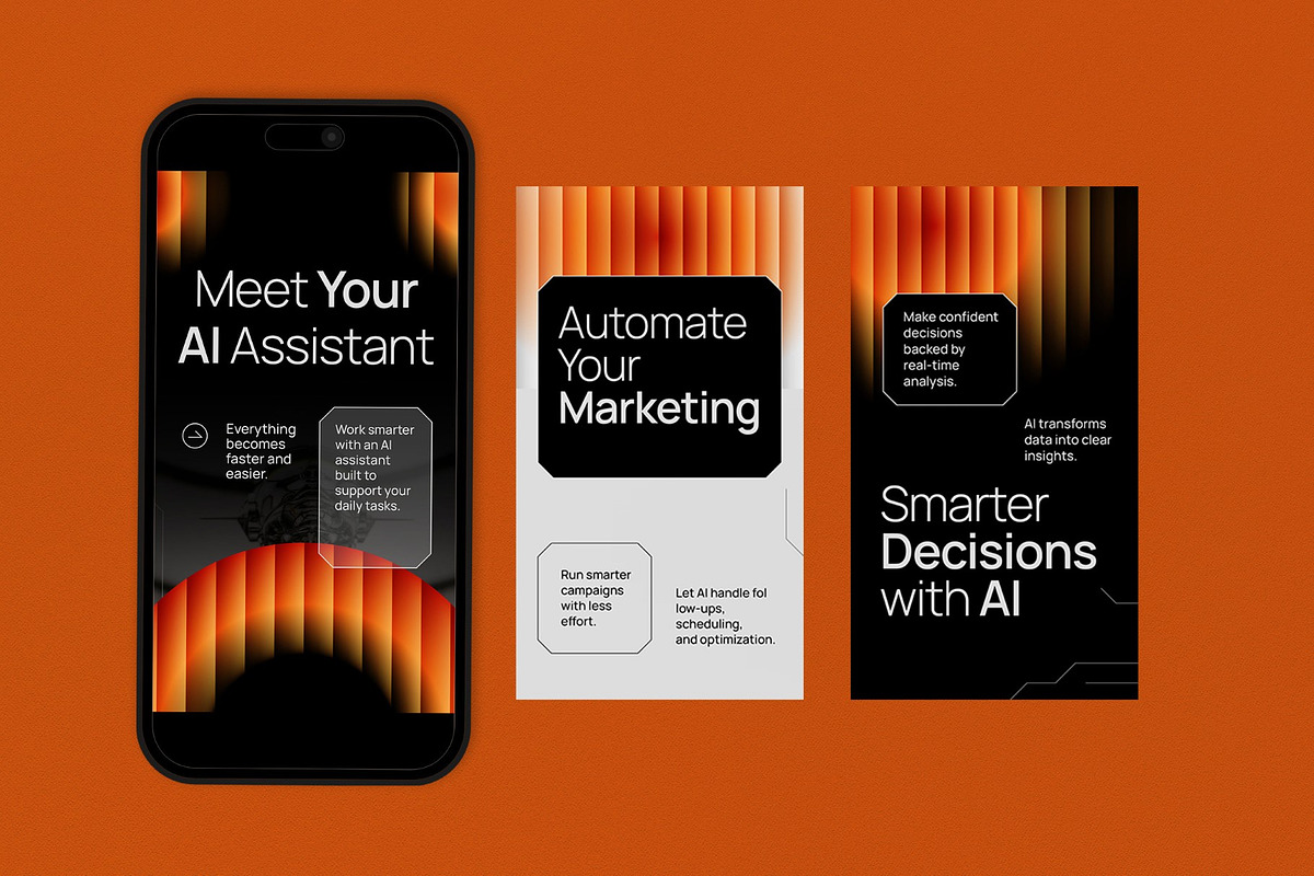 AI Assistant Instagram Template, a Social Media Template by graphicook