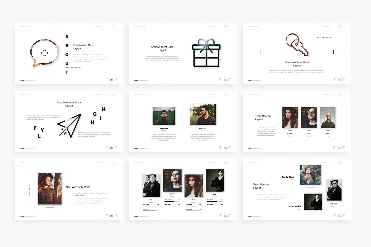 Hope White Powerpoint Template