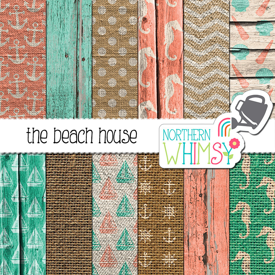 Wood and Burlap Seaside Patterns, a Pattern Graphic by Northern Whimsy ...
