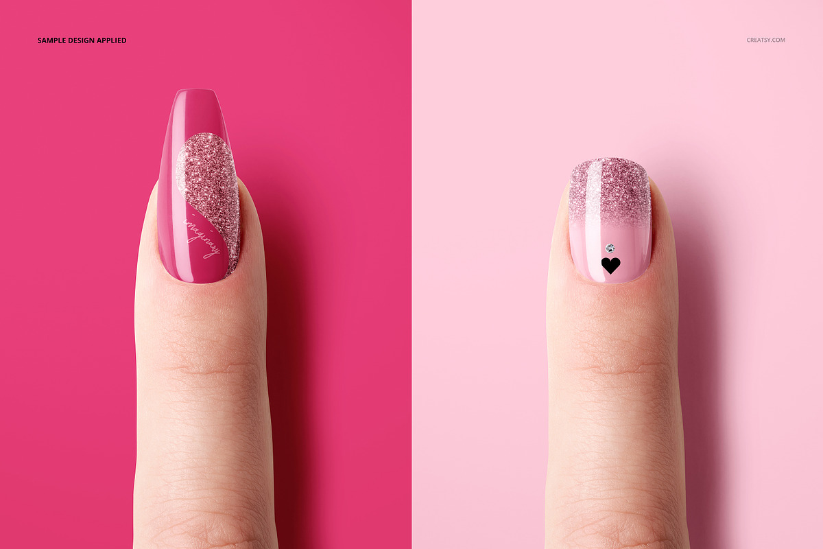 Nail Mockup Set, a Product Mockup by creatsy5