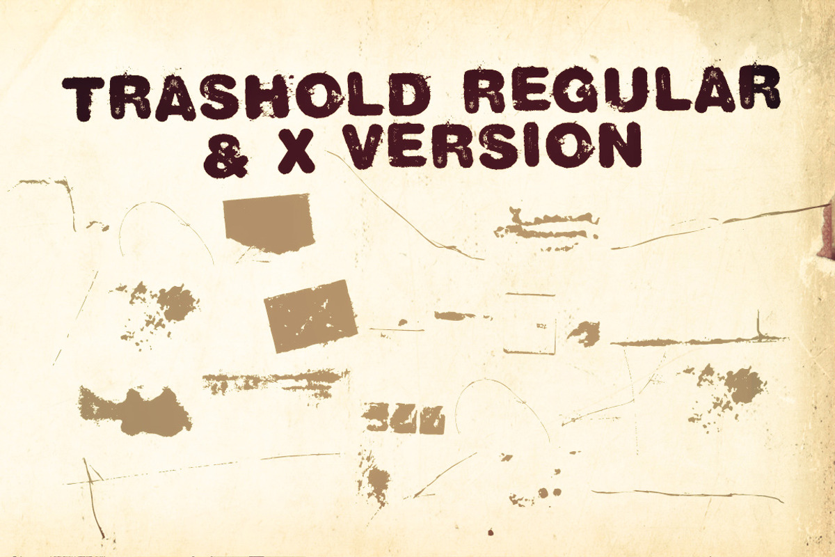 Trashold, a Font by Misprinted Type