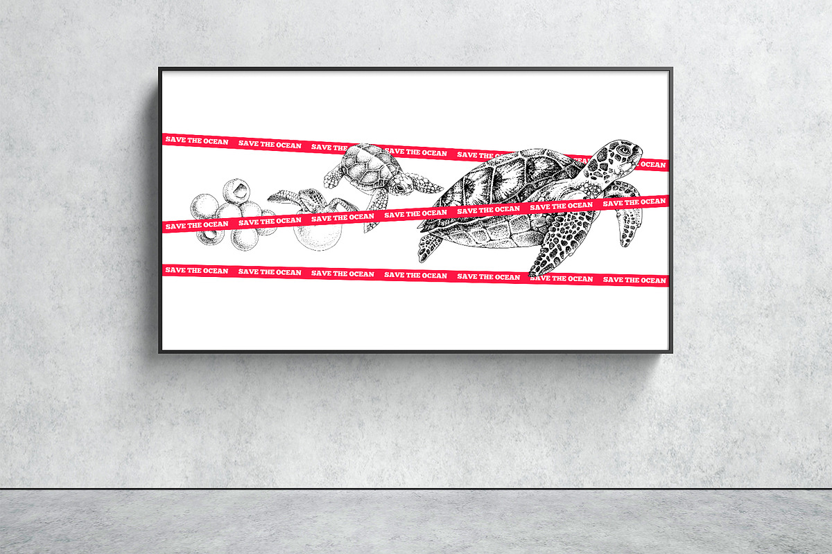 Sea turtle life cycle, an Object Graphic by handsketched