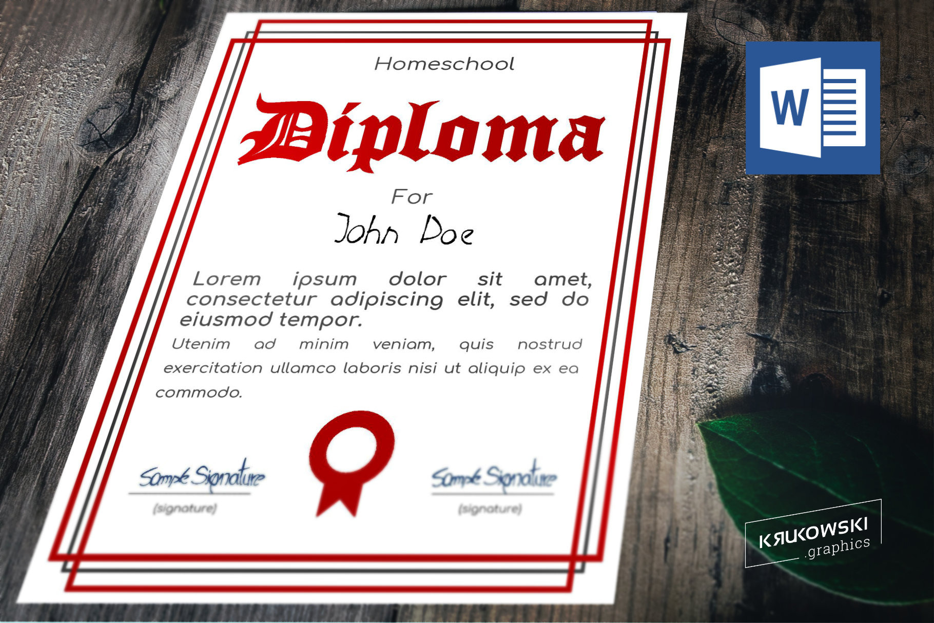 Homeschool Diploma Template | Templates & Themes ~ Creative Market