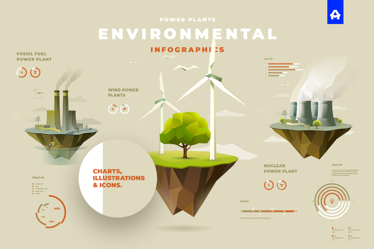Environmental Infographics, a Technology Illustration by blauananas