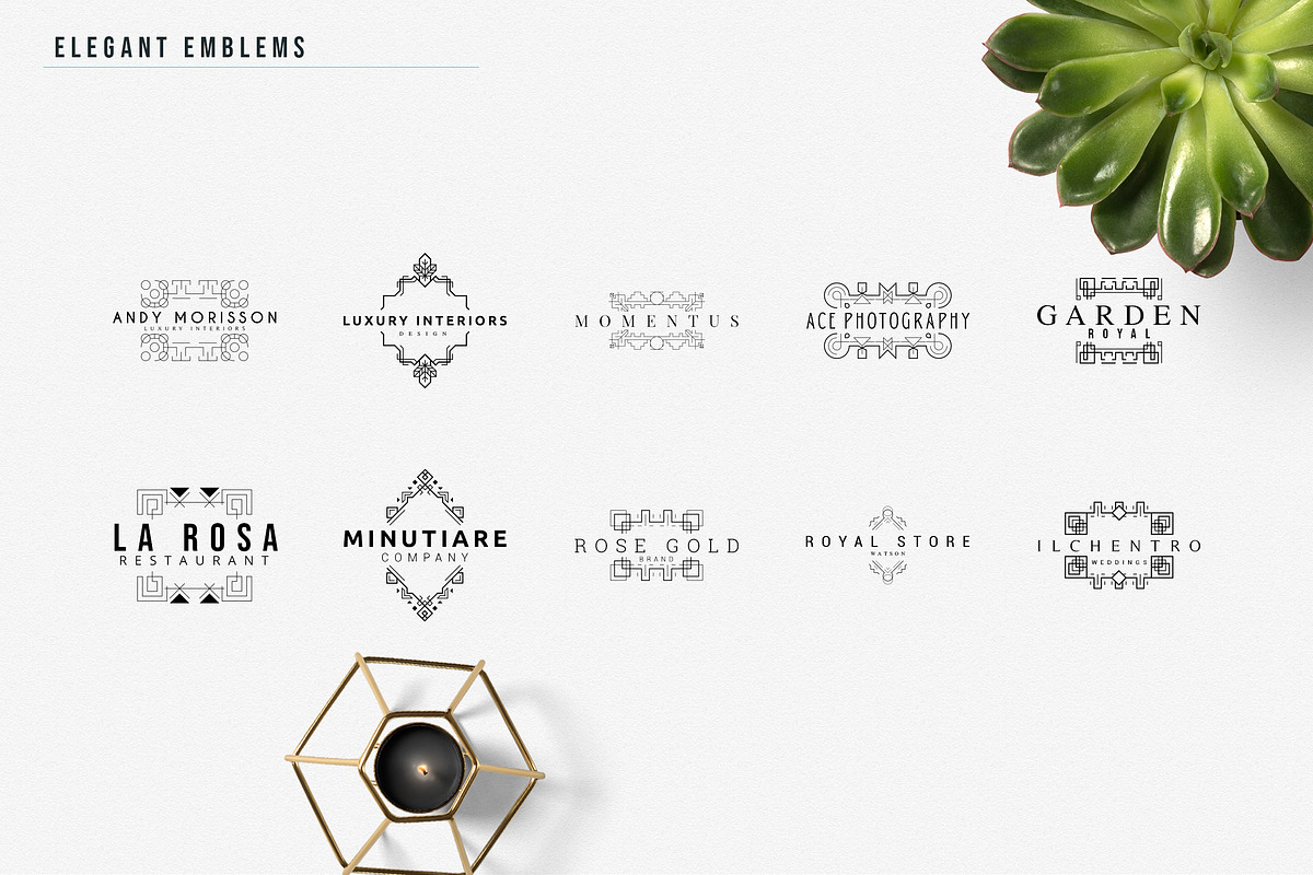 Elegant Emblems | 30 Logo Templates