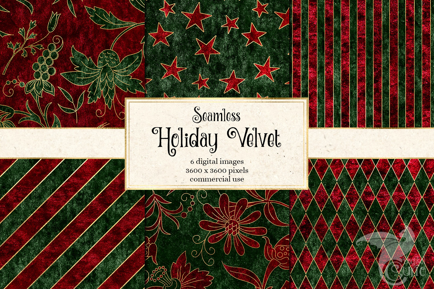 Holiday Velvet Digital Paper, a Texture Graphic by Digital Curio