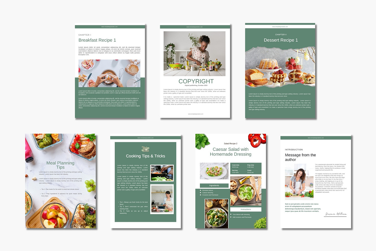 Canva Recipe Cookbook ebook Template