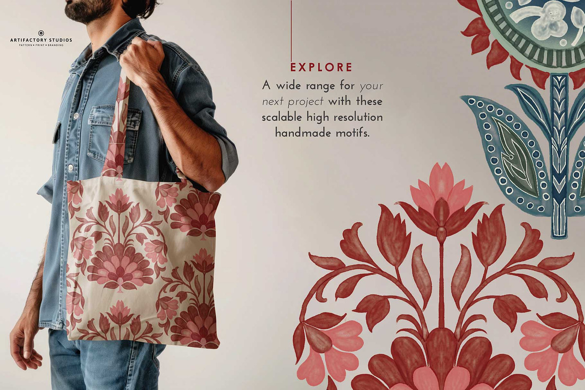 Jaipur Block Print Patterns, a Decorative Illustration by Artifactory Studios