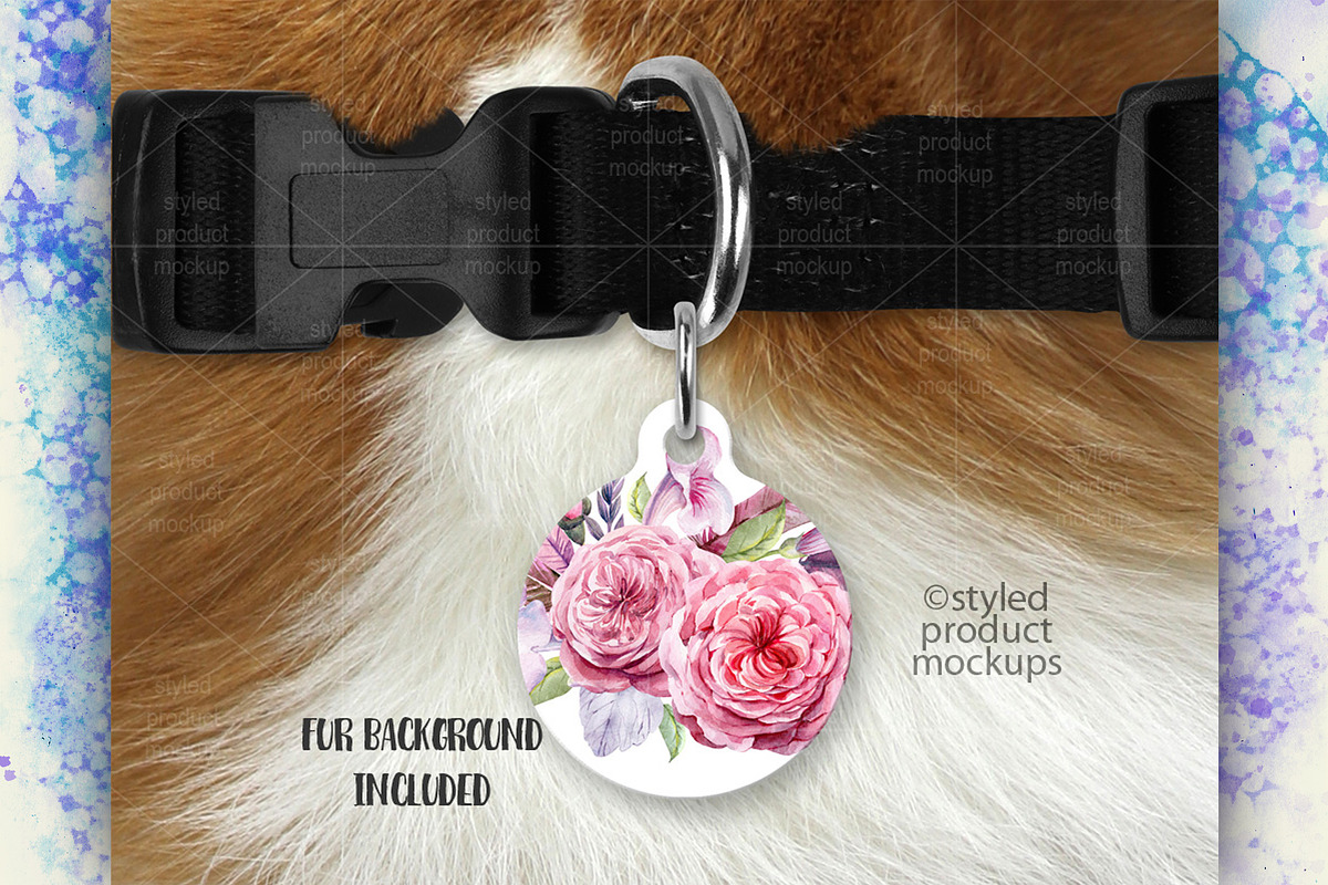 Round Pet Tag Mockup, a Mockup by StyledProductMockups