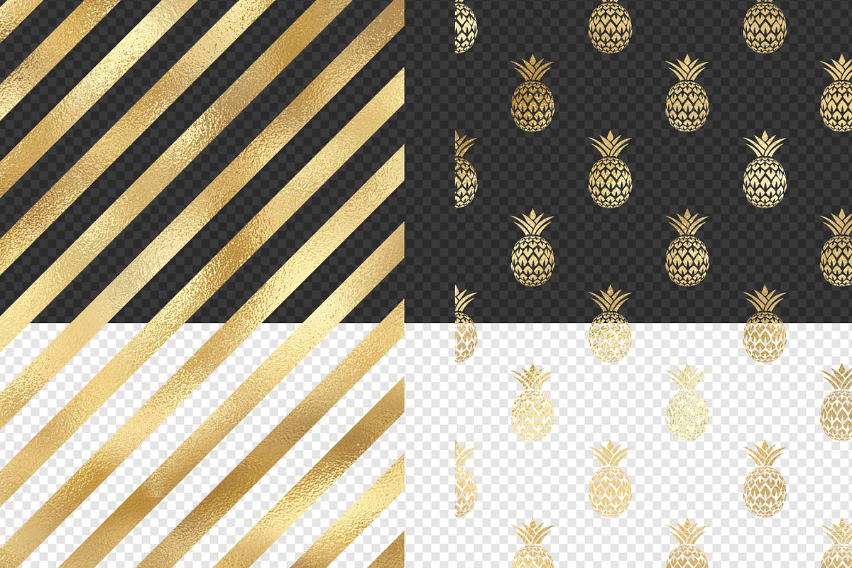 Gold Pattern Overlays, a Pattern Graphic by Digital Curio