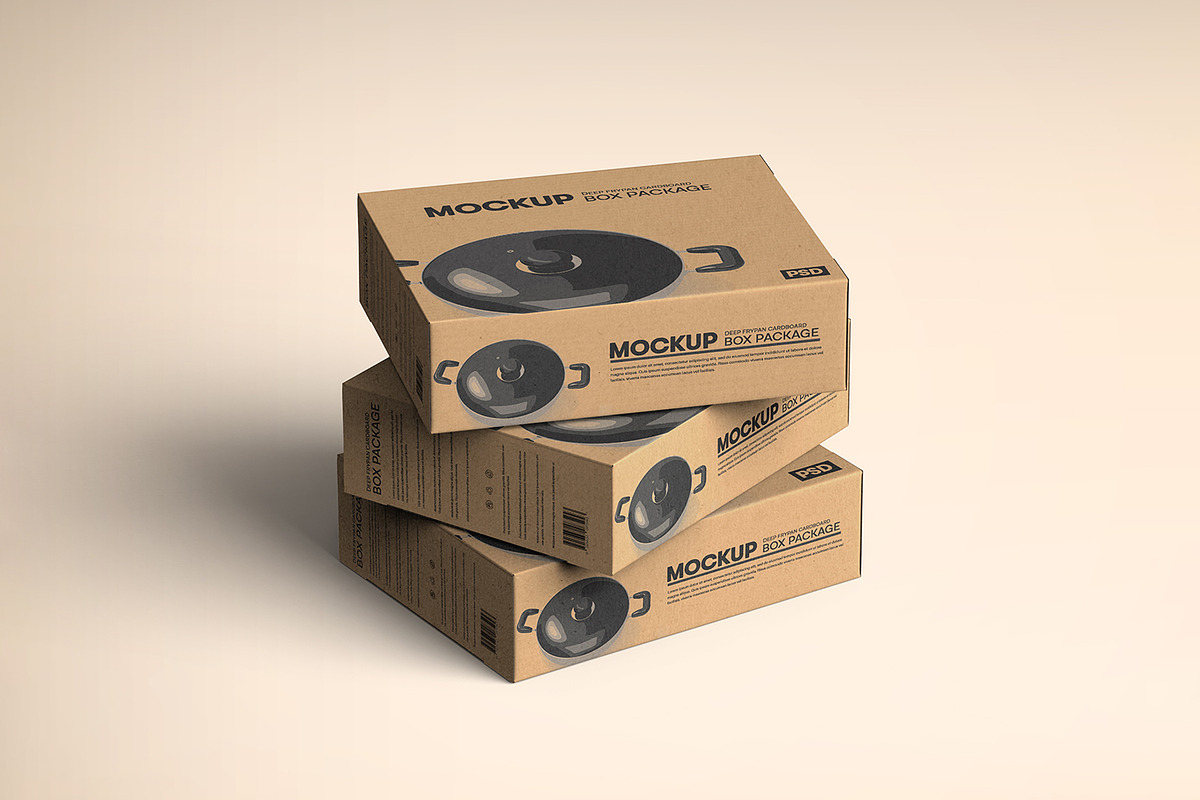 Kraft Cooking Pan Packaging Mockup