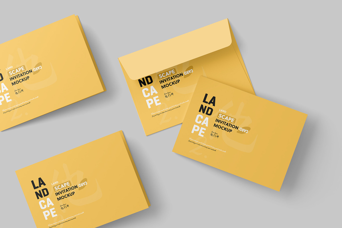 Landscape Invitation Card Mockup, a Mockup by Toasin Studio