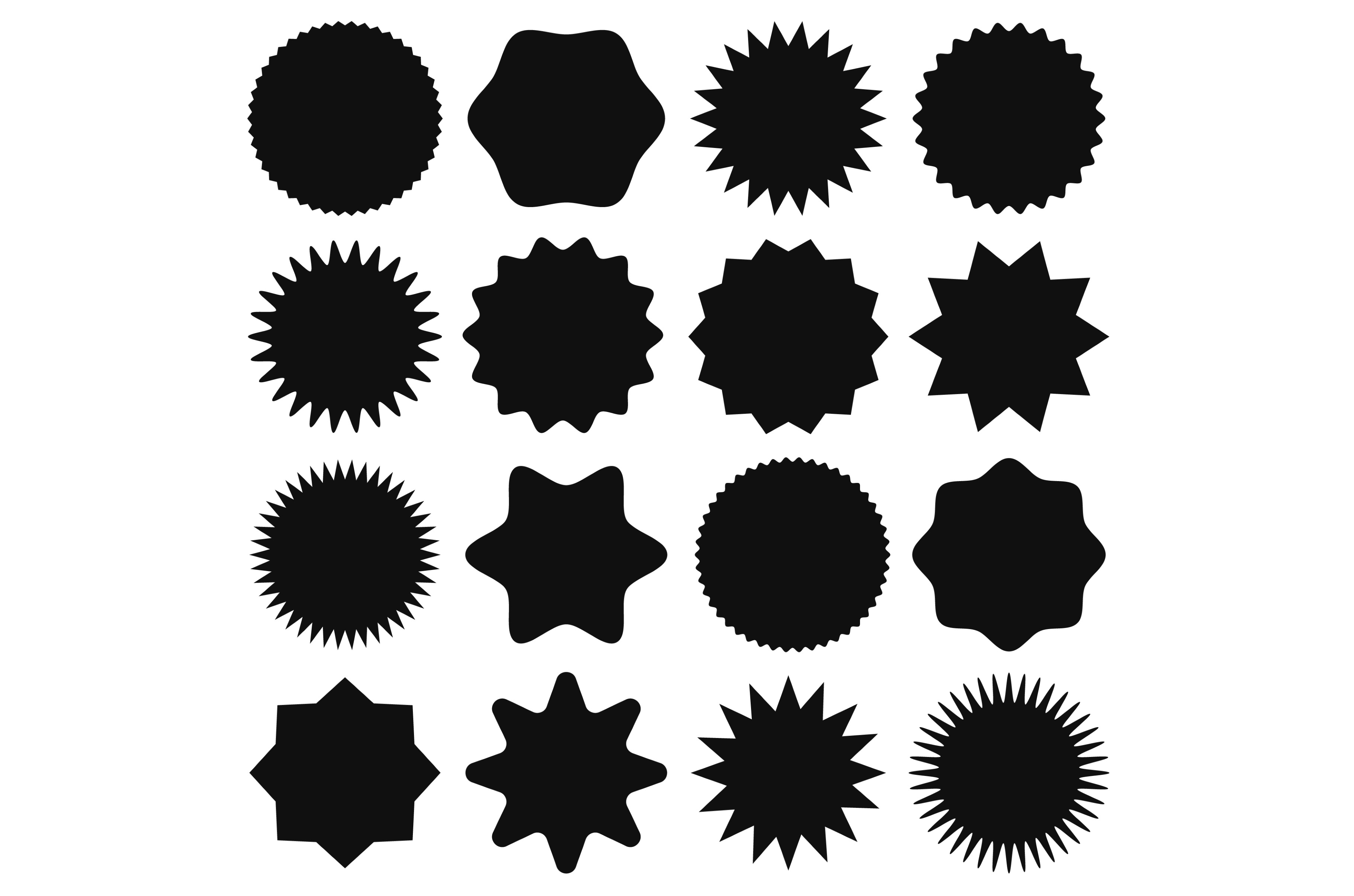 Black star stickers. Star shape, a Work Illustration by Frogella ...