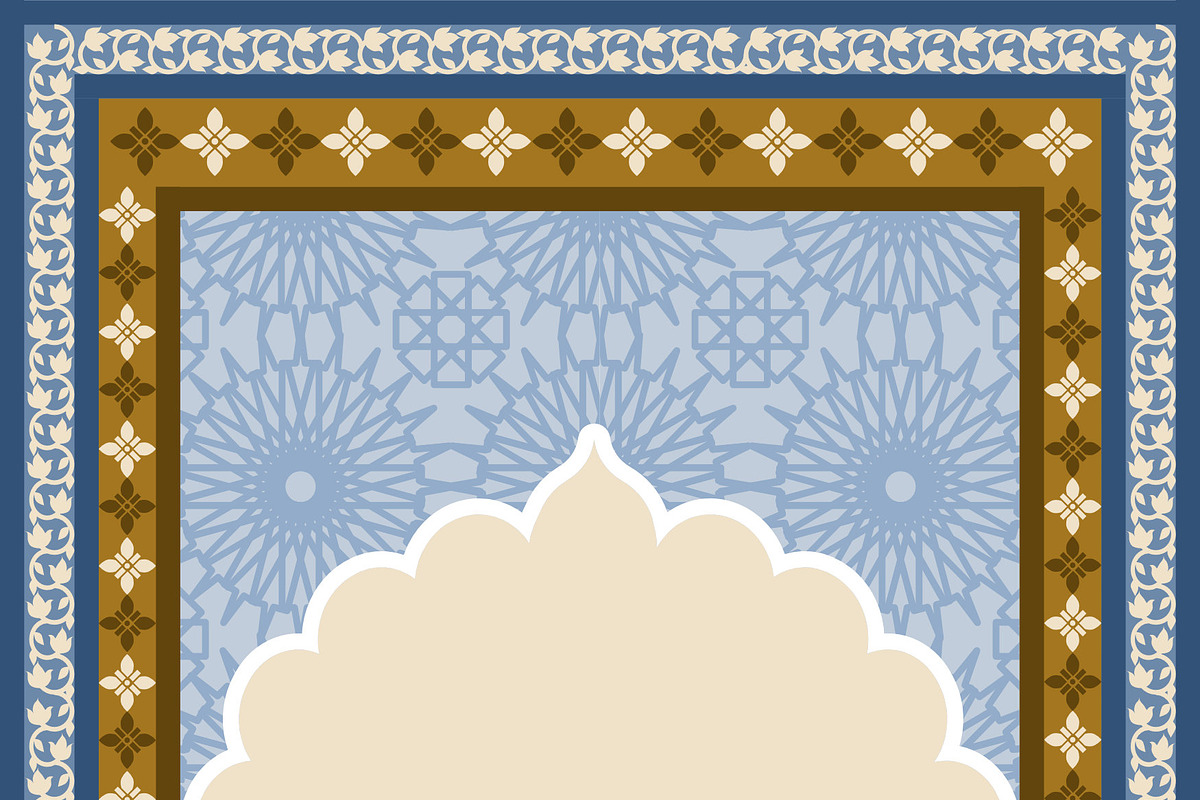 lovely blue Muslim prayer rug