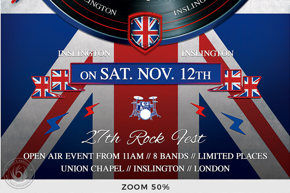 Sounds of London Flyer Template, a Flyer Template by ThatsDesign Art